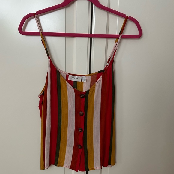 Tops | Striped Colorful Tank Top | Poshmark